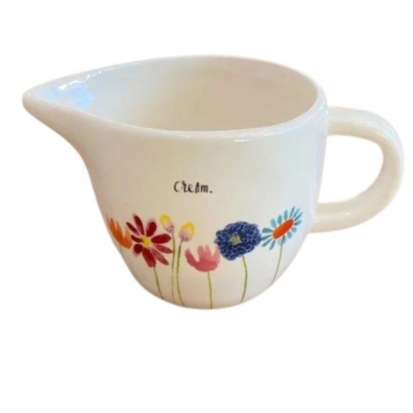 Rae Dunn | Dining | Rae Dunn Artisan Collection Cream Floral Print ...